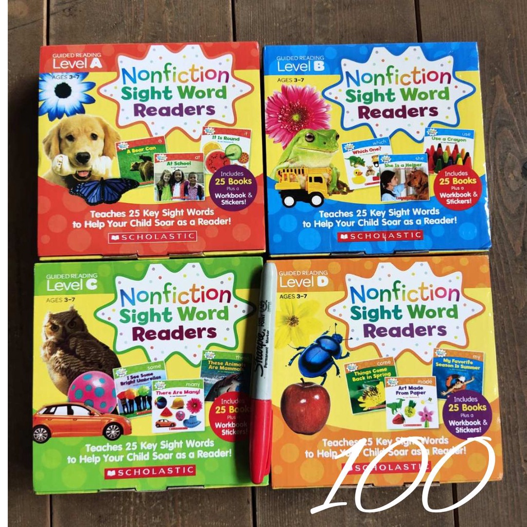 Nonfiction Sight Word Readers (Levels A to D) | Shopee Philippines