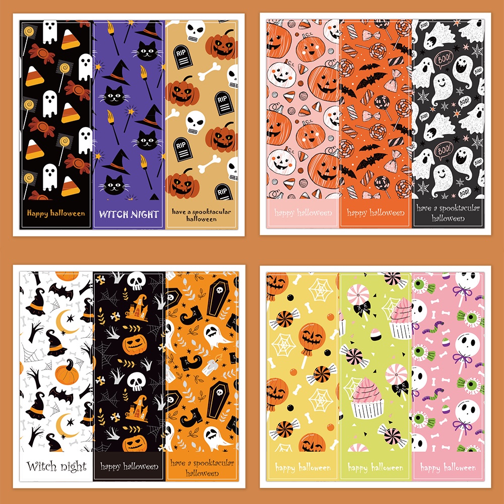 90 Pieces Halloween Stickers Party Pack Pumpkin Bat Ghost Skull Specter ...