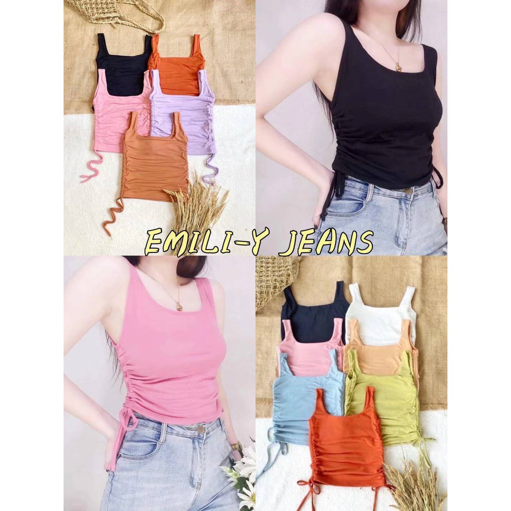 Sleeveless Sando Top with Adjustable Side String 10146 | Shopee Philippines