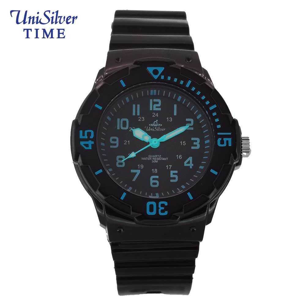 UniSilver TIME Women's Black Analog Rubber Watch KW3909-2109 | Shopee ...