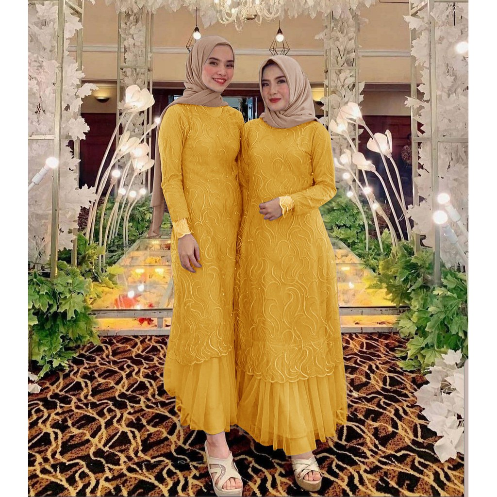 GERYN - GAMIS DRESS IMPORTED BROKEN PARTY CLOTHES S M L XL XXL JUMBO ...