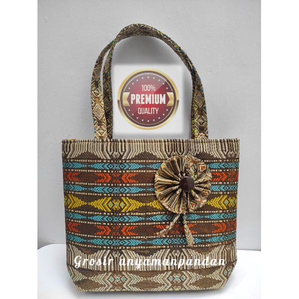 Songket Bag TOTE Ribbon Shell Woven Bag batik totebag Bag | Shopee ...