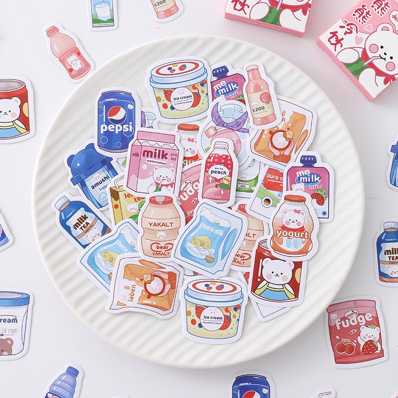 Infeel.me 46sheets/box Korean Style Cartoon Boxed Scrapbook Stickers ...