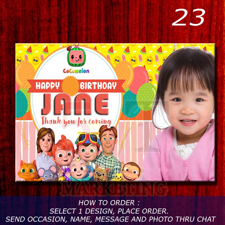 Personalized Cocomelon Theme Ref Magnet ATM Size Magnets Party Favor ...