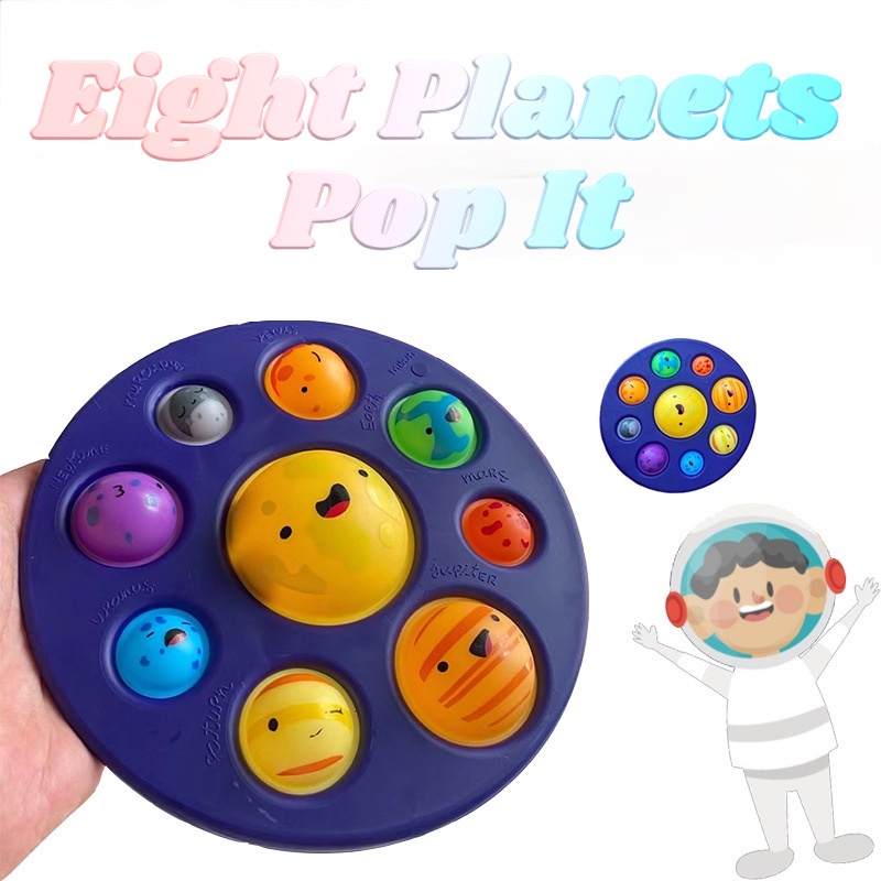 Solar System Pop it Fat Brain Push Planet Bubble Sensory Simple Dimples ...
