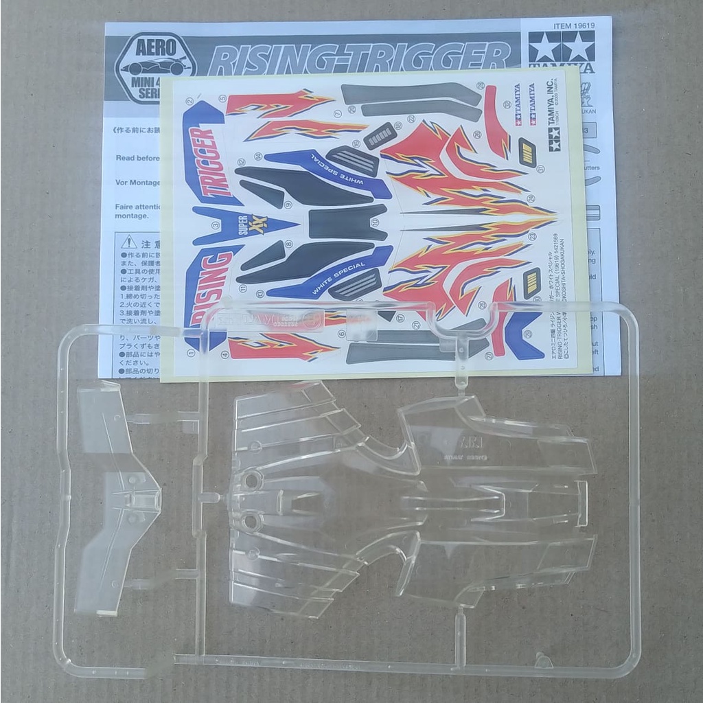 Tamiya Rising Trigger Clear cowl with sticker (Parts out) | Shopee ...