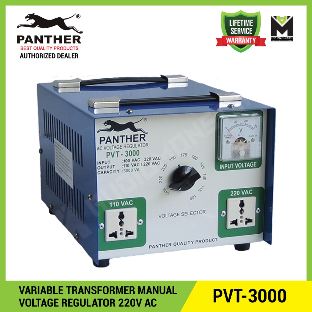 Panther PVT 3000 Manual Voltage Regulator / Variable Transformer 3000 ...