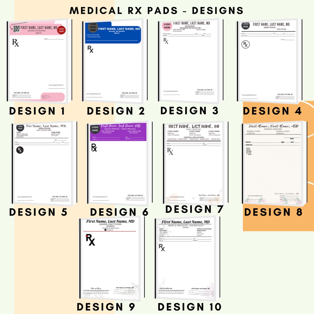 Medical Prescription Pads for Medical Doctors Notepad Available in A5 ...