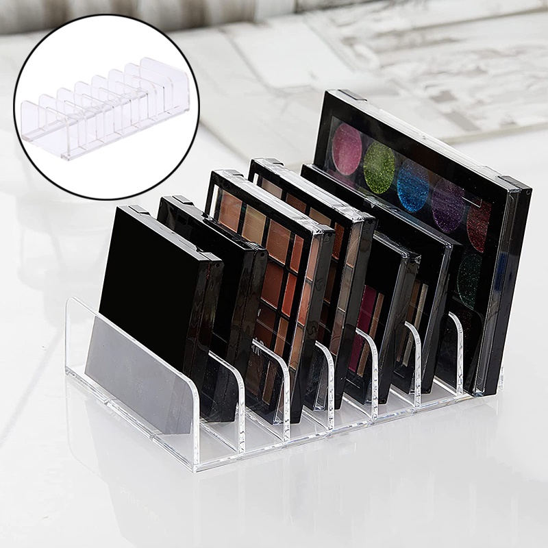 Eyeshadow Palette Organizer Box / Transparent Acrylic 7-Grids Cosmetics ...