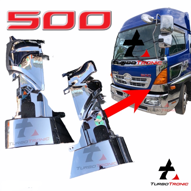 HINO 500 Chrome Corner Panel PIPI Krum (1 set) | Shopee Philippines