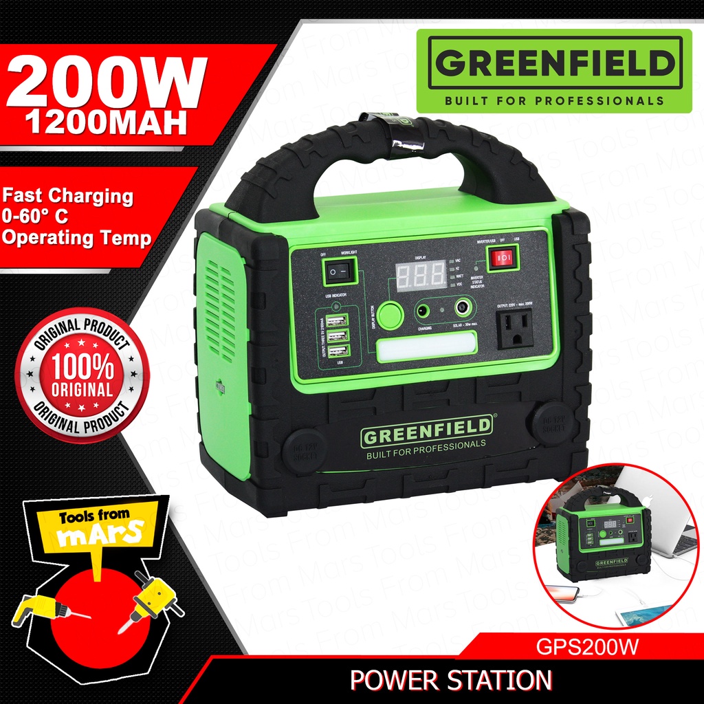 GREENFIELD Portable Power Station Inverter Supply Powerbank Generator ...