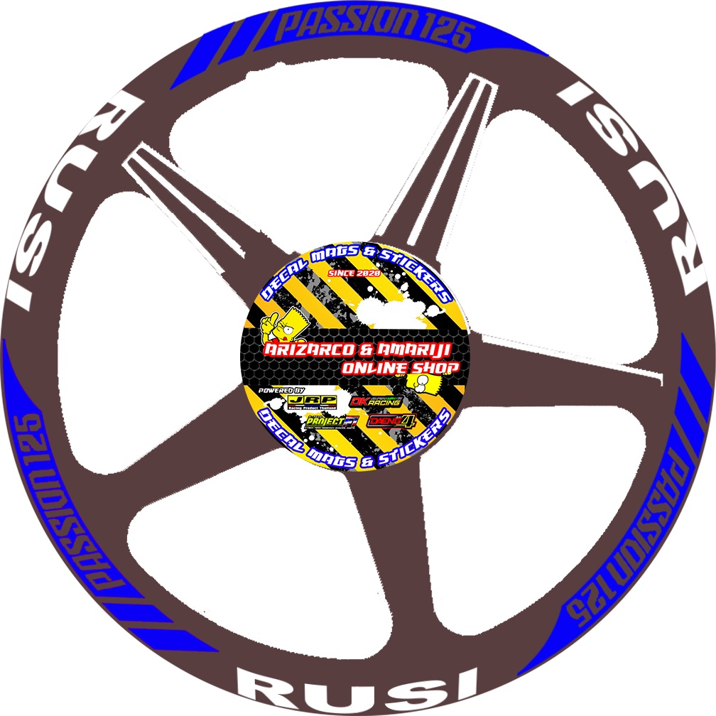 RUSI PASSION 125 DECAL MAG STICKER GOOD FOR 2 MAGS FRONT AND REAR ...