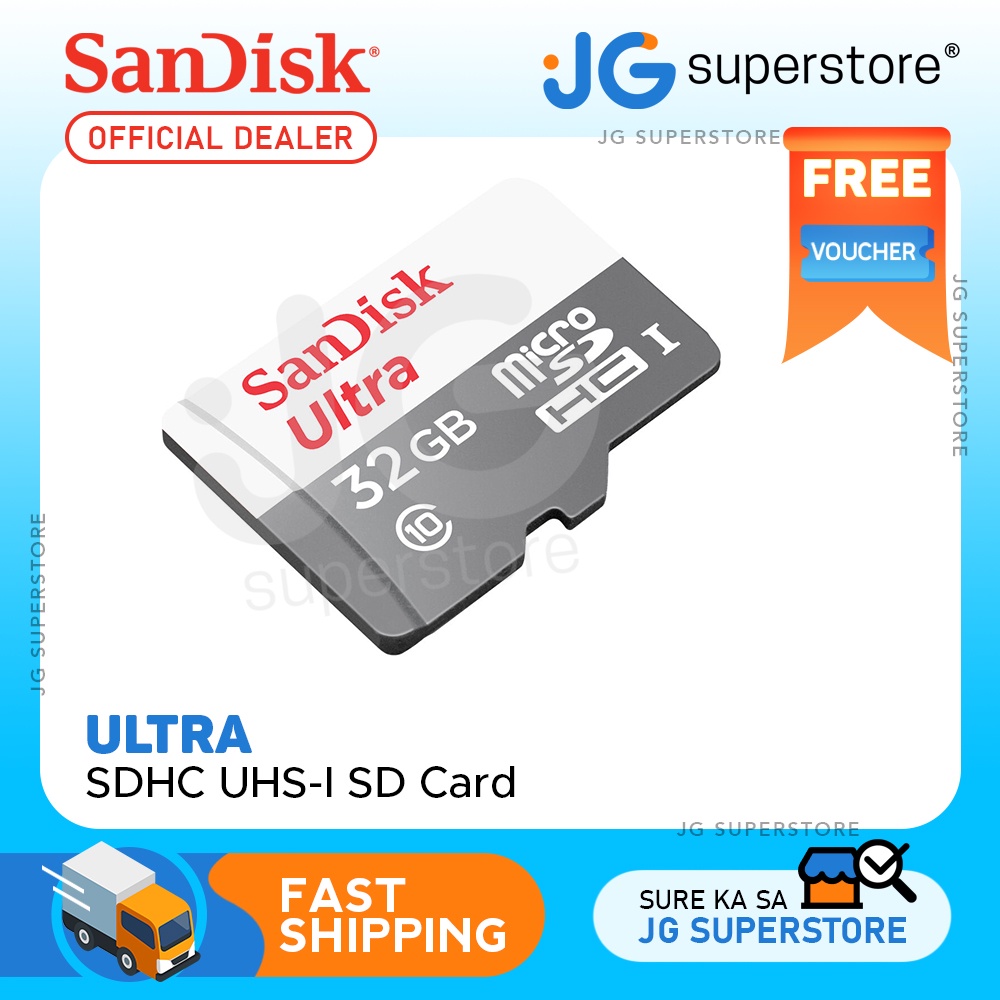 SanDisk Ultra Micro SD Card 32GB UHS-I SDHC Class 10 with 100mb/s Read Speed | SDSQUNR-032G ...