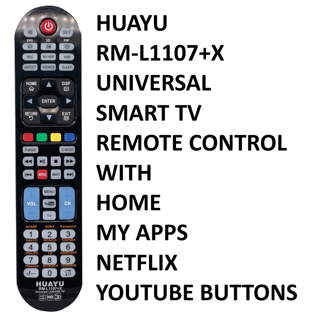 Huayu RM-L1107+X Universal Smart TV Remote Control | Shopee Philippines