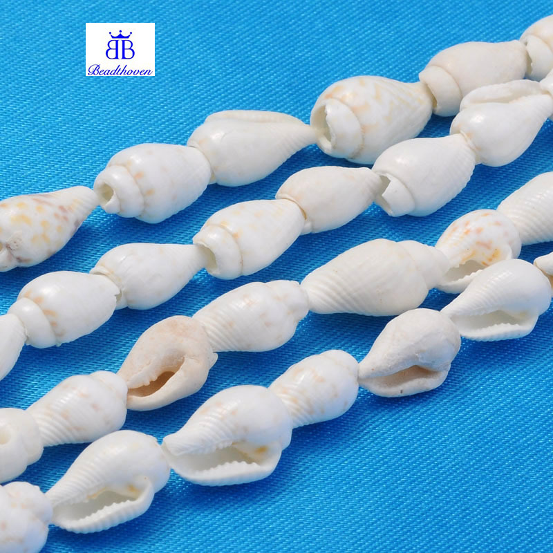 1strand Natural Trumpet Shell Beads Strands Loose Spacer Beads White ...