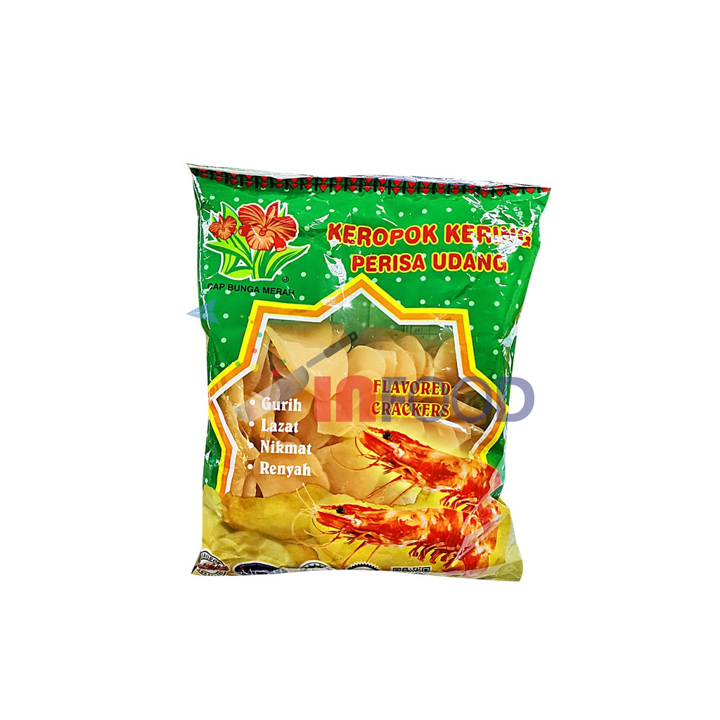 MERAH Red Flower Stamp Shrimp Flavored Dried Crackers 200g | Shopee ...