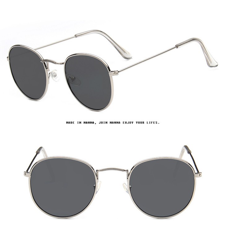 【Cash on delivery】Fashion Classic Round Metal Frame Sunglasses Women ...