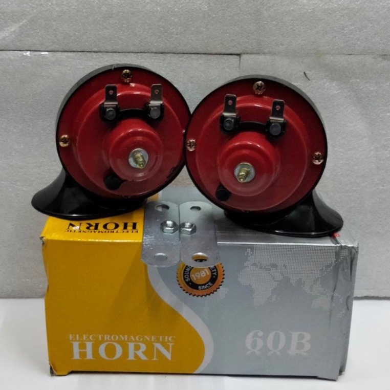 2pcs TYPE R Racing 12V Red Air Horn Snail Set Loud Dual Twin Tone (BM ...