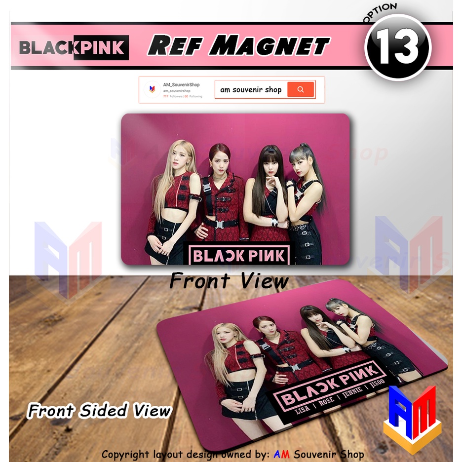 Black Pink Ref Magnet / Black Pink 2022/ Ref magnet ATM size / Kpop ...