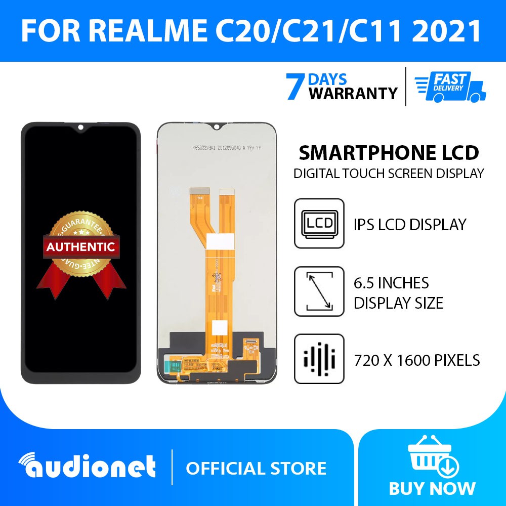 Smartphone LCD for Realme C20/C21/C11 2021 Digital Touch Screen Display Frame Assembly | Shopee ...
