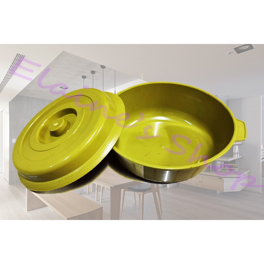 Round Yellow Food Keeper Food Container with Cover Tupperware Food ...