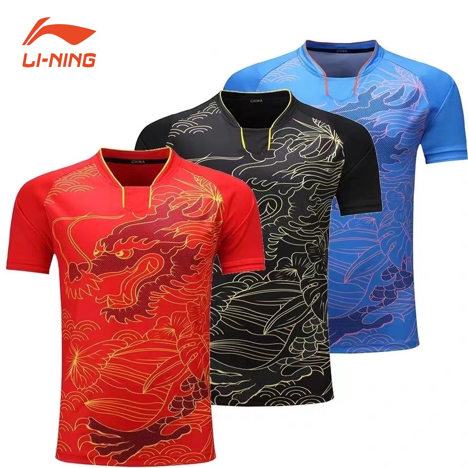 Li Ning dragon pattern table tennis clothing quick-drying sportswear ...