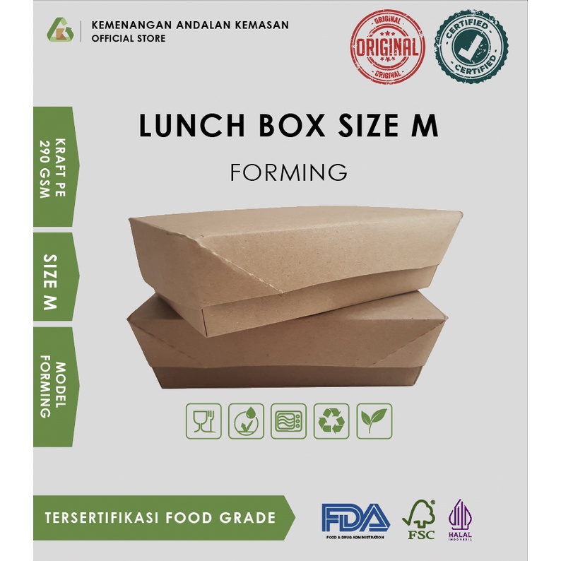 Paper Lunch Box M forming 290 gr (MUST BUY EXTRA BUBBLE) / Take Away ...