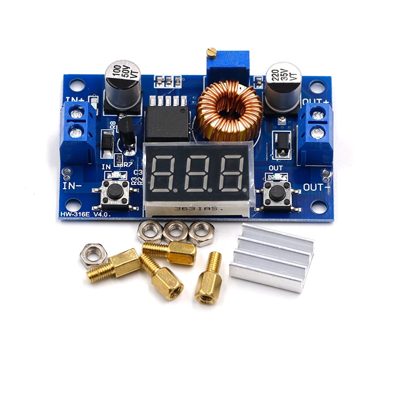 XL4015 High power 5A 75W DC-DC Adjustable Step-down Charger Module Step ...