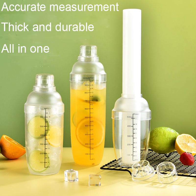 Qi Acrylic Milk Tea Shaker Resin Cocktail Shaker Drink Mixer Iced ...