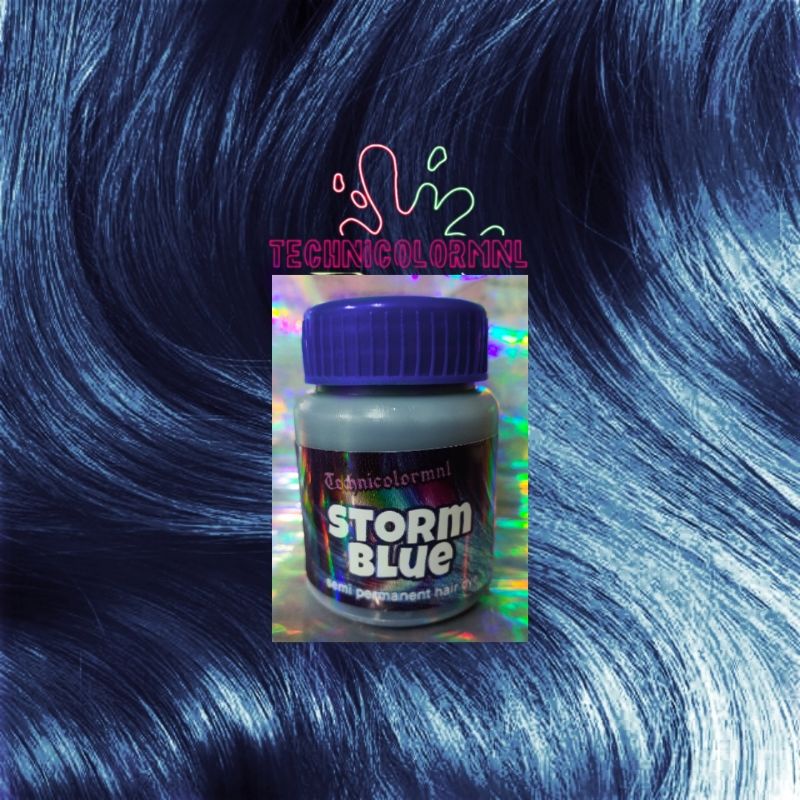 Storm Blue 70ml Technicolor Hair Semi Permanent Hair Dye | Shopee ...