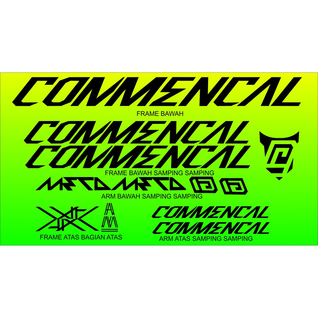 Decal Frame Commencal Sticker MTB Bicycle Sticker Can Be Custom ...