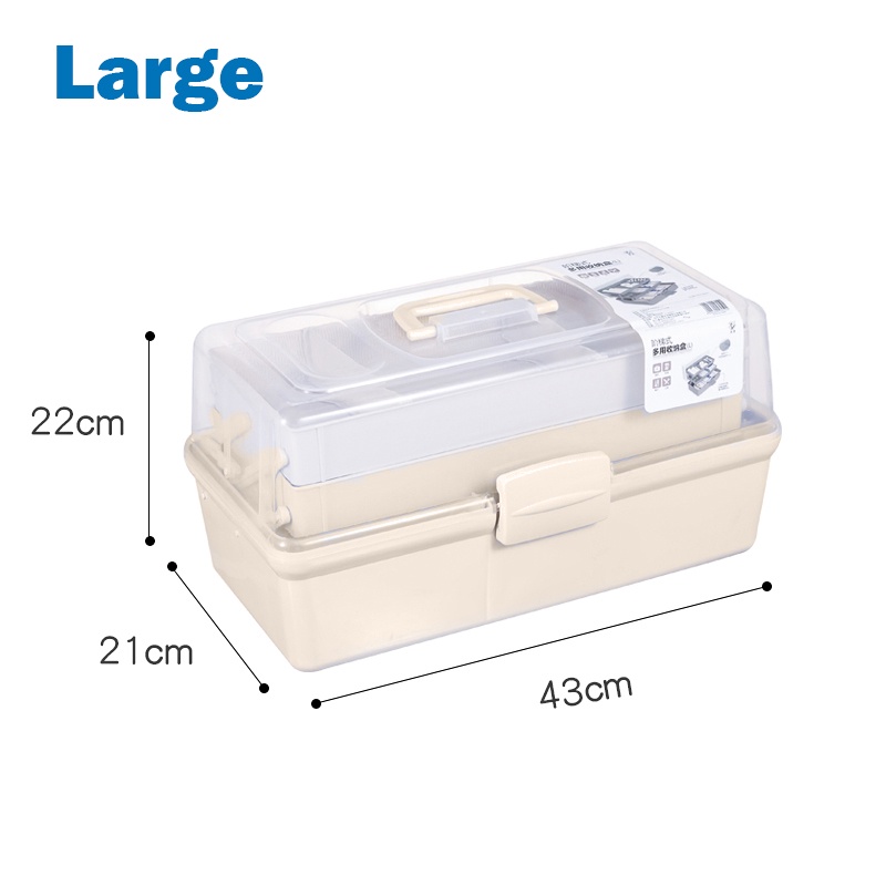 Locaupin 3 Layer Foldable Medicine Storage Box Multipurpose Compartment ...