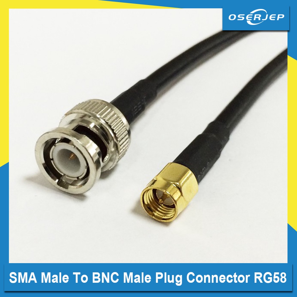 New SMA Male To BNC Male Plug Connector RG58 Cable Pigtail Adapter 50CM/100CM | Shopee Philippines