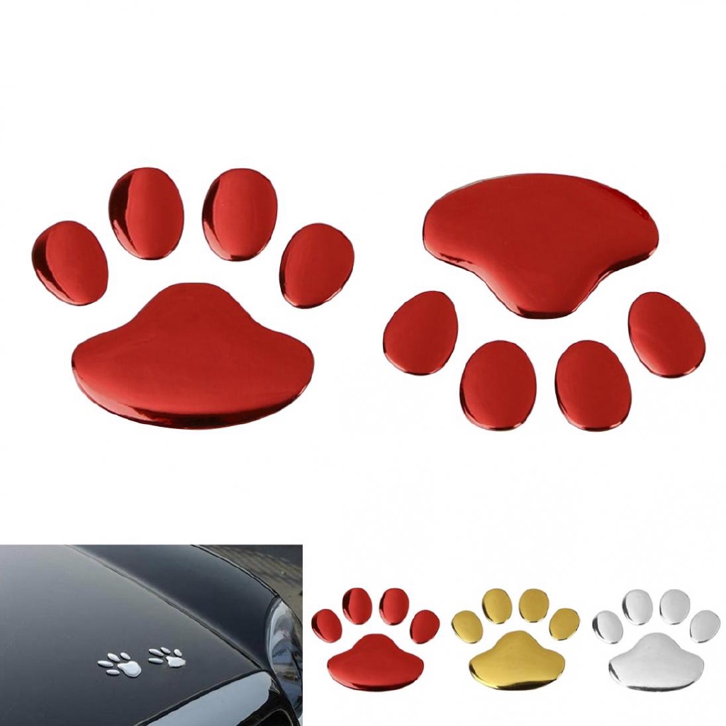 Dog Paw Footprint 3D PVC Car Sticker Nick Cover Sticker | Shopee ...