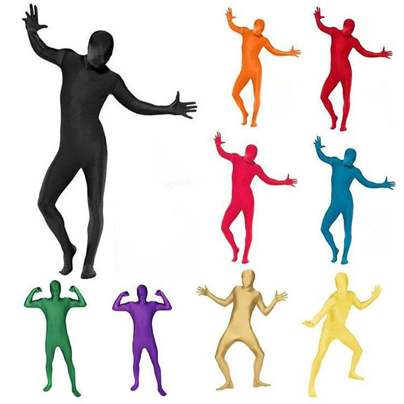 Adult Full Body Zentai Suit Men’s Spandex Second skinsuit Tight ...