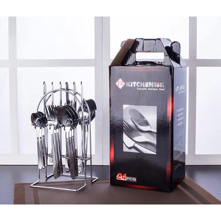 High Quality 24 Piece Cutlery Set Gift Box With Stainless Knife/Spoon ...