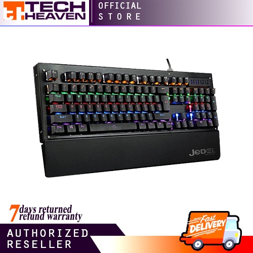 JEDEL KL90 RGB MECHANICAL GAMING KEYBOARD W/ WRISTPAD USB (BLUE SWITCH ...