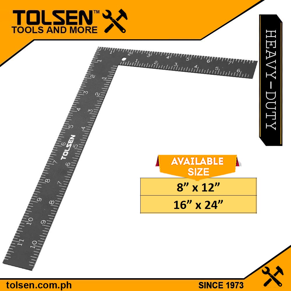 Tolsen Carpentry Angle Tri Square (12”- 24") Powder Coated | Shopee ...