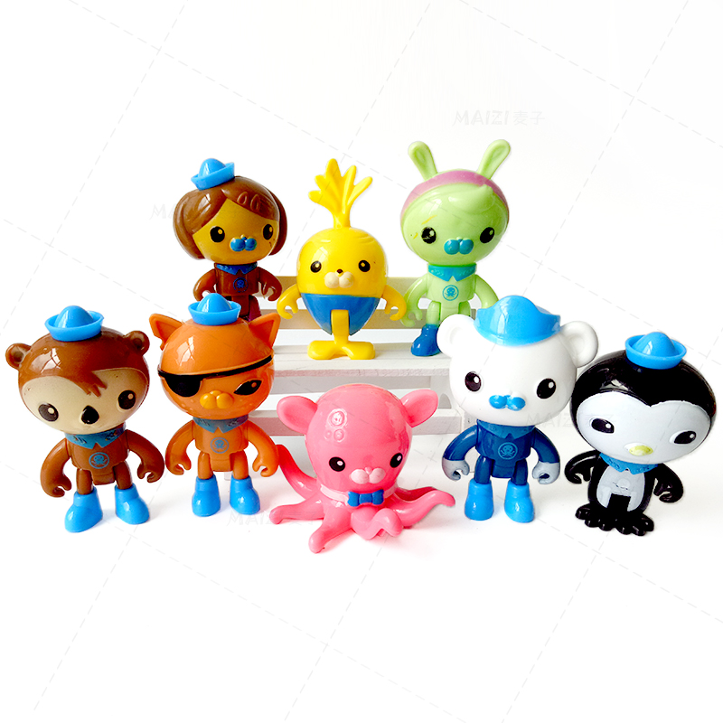 8pcs/set Octonauts Captain Barnacles Kwazii PVC Figures Peso ...