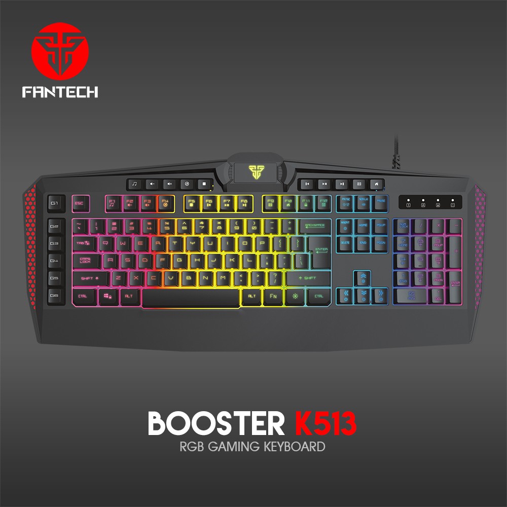 Fantech K513 Booster Membrane Gaming Keyboard RGB Macro Programmable ...