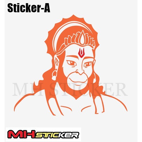 Hanuman Indian Vinyl Cutting Stickers- Part 2 (Car / Motor / Wall ...