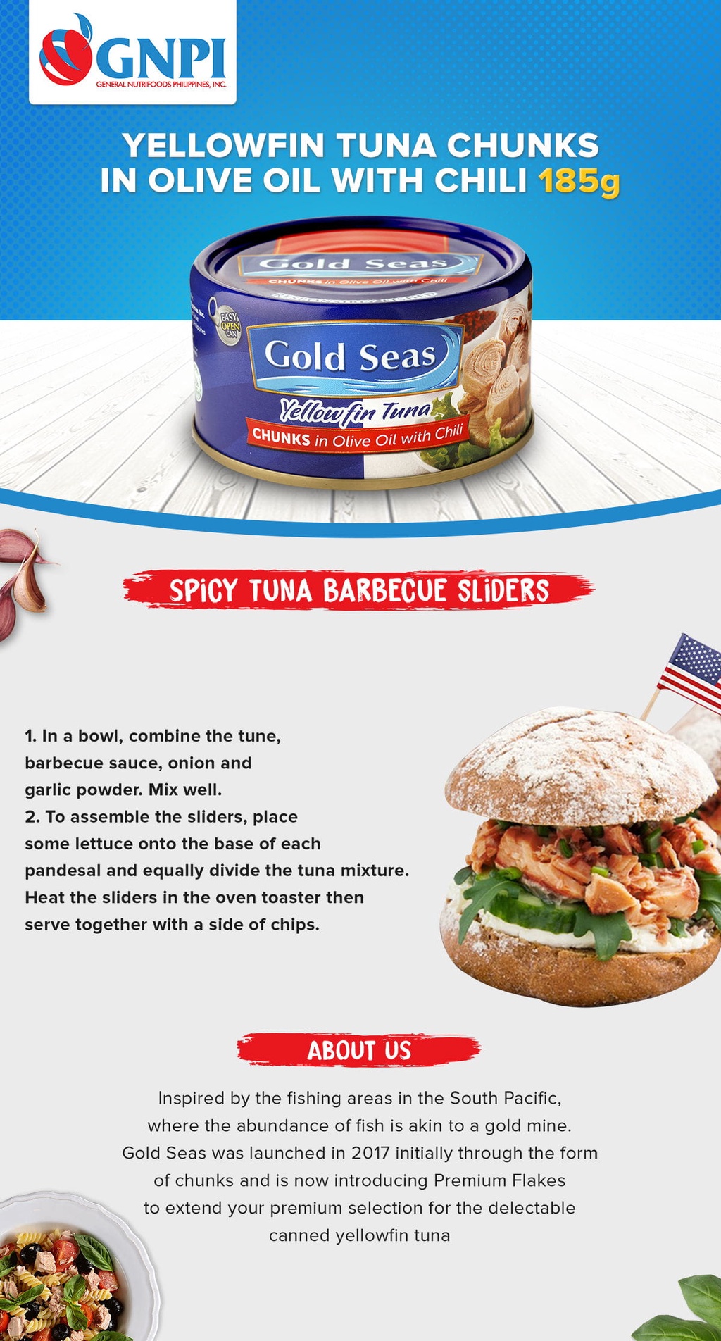 Gold Seas Yellowfin Tuna Chunks in Olive Oil w/ Chili 185g - Easy Open ...