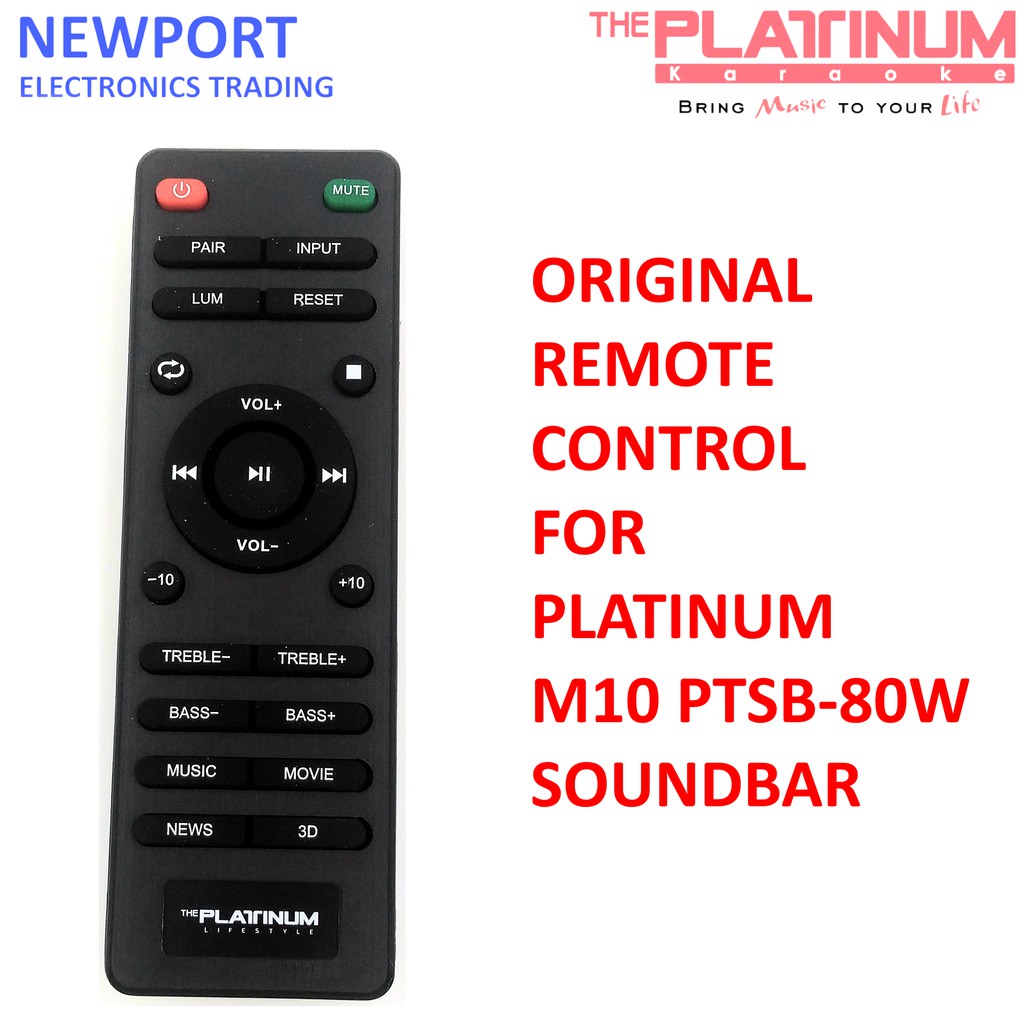 Platinum Remote Control For Platinum M10 PTSB-80W Soundbar | Shopee ...