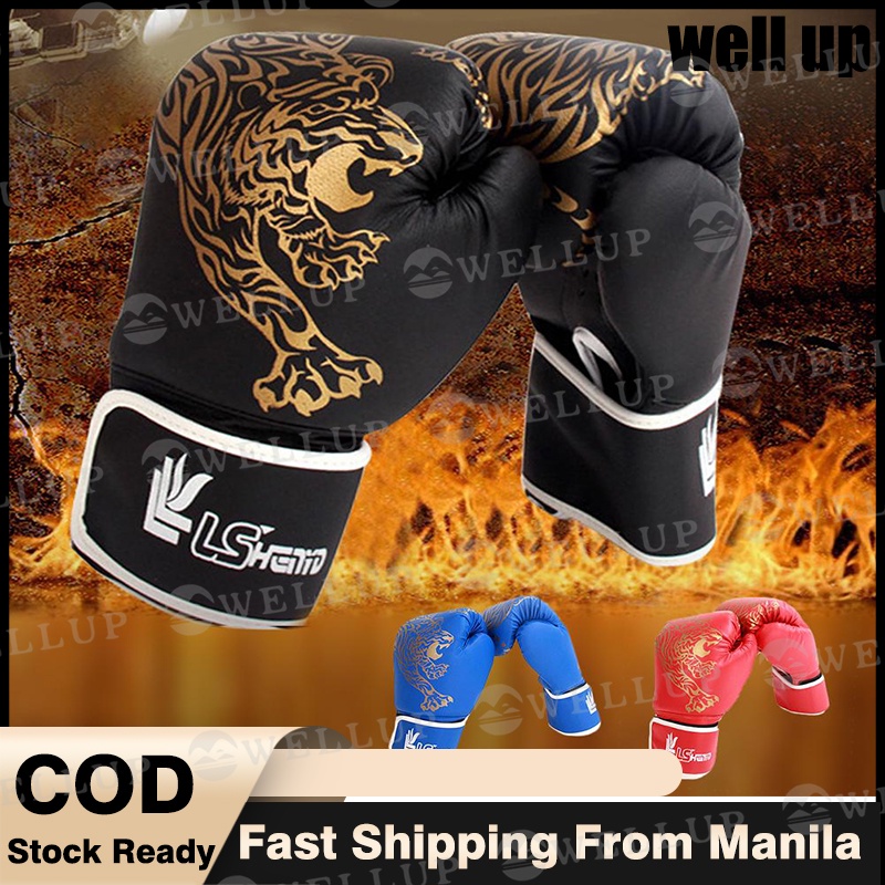 Tiger pattern Boxing Gloves PU Leather Gloves 10oz Cool Man Boxing ...