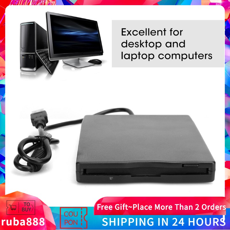 aiqx Ruba888 Floppy Disk Drive FDD Disc Portable External USB 12Mbps 3. ...