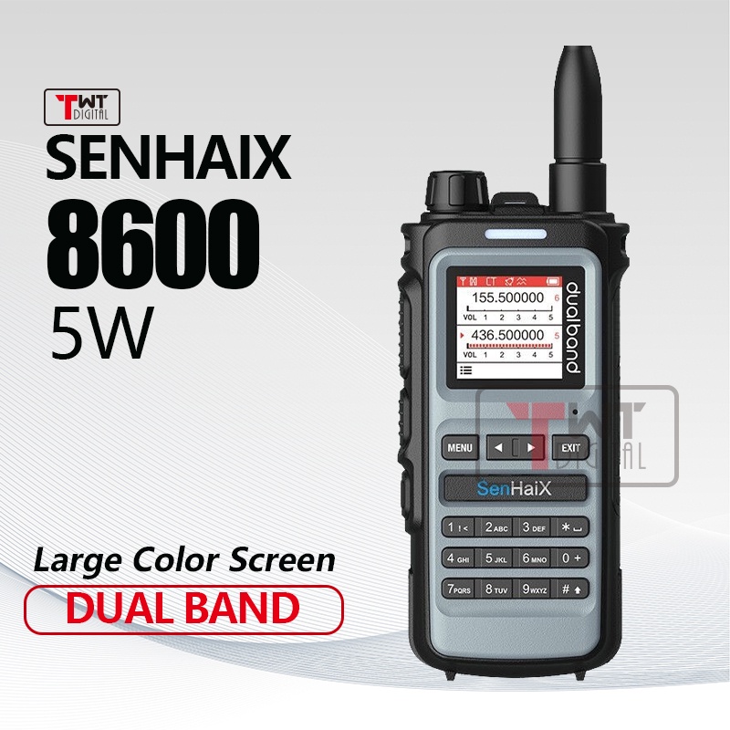 SENHAIX 8600 Walkie Talkie Dual Band Two Way Radio Portable Ham Radio ...