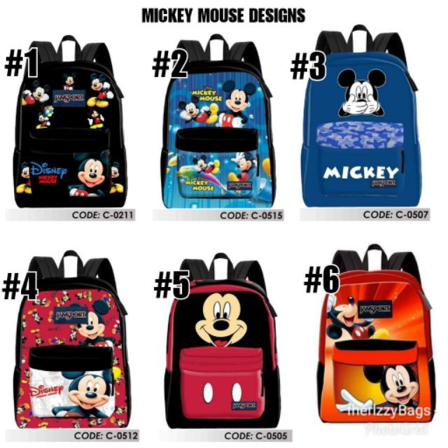 COD CHARACTER MICKEY MOUSE DESIGNS BACKPACKS | Shopee Philippines