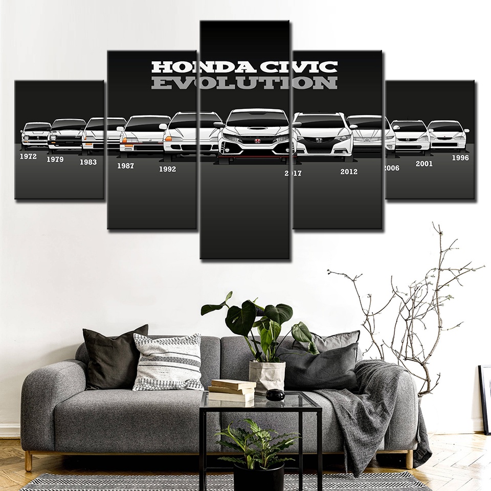 Wall Art Pictures Posters Canvas Printed Honda CIVIC Car Painting ...