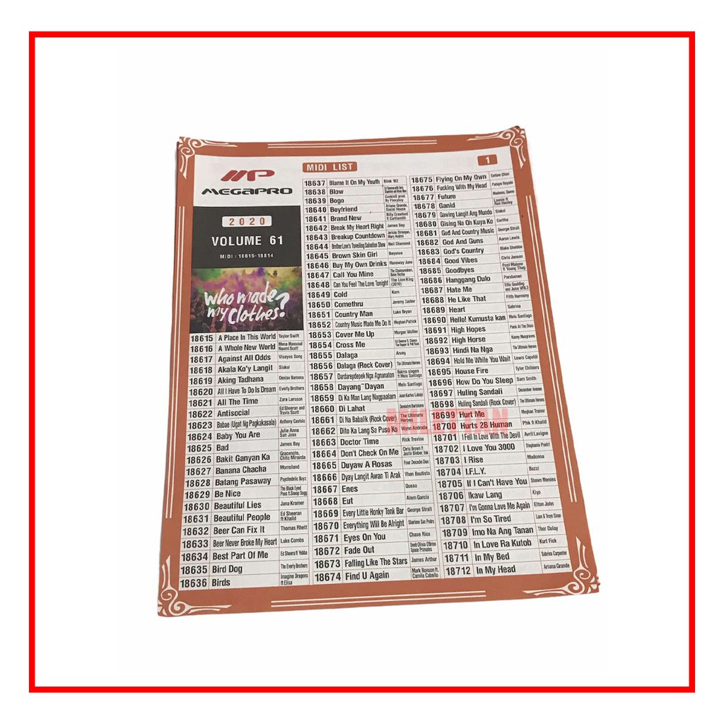 MEGAPRO MP1000 UPDATED COMPLETE SONGLIST | Shopee Philippines