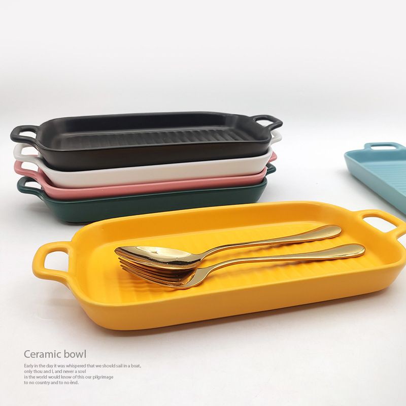 [#NP003] Nordic Ceramic Rectangular Serving Pan | Shopee Philippines